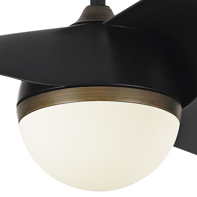 56" Akova Black Damp Rated LED Ceiling Fan with Remote - #67P75 | Lamps ...