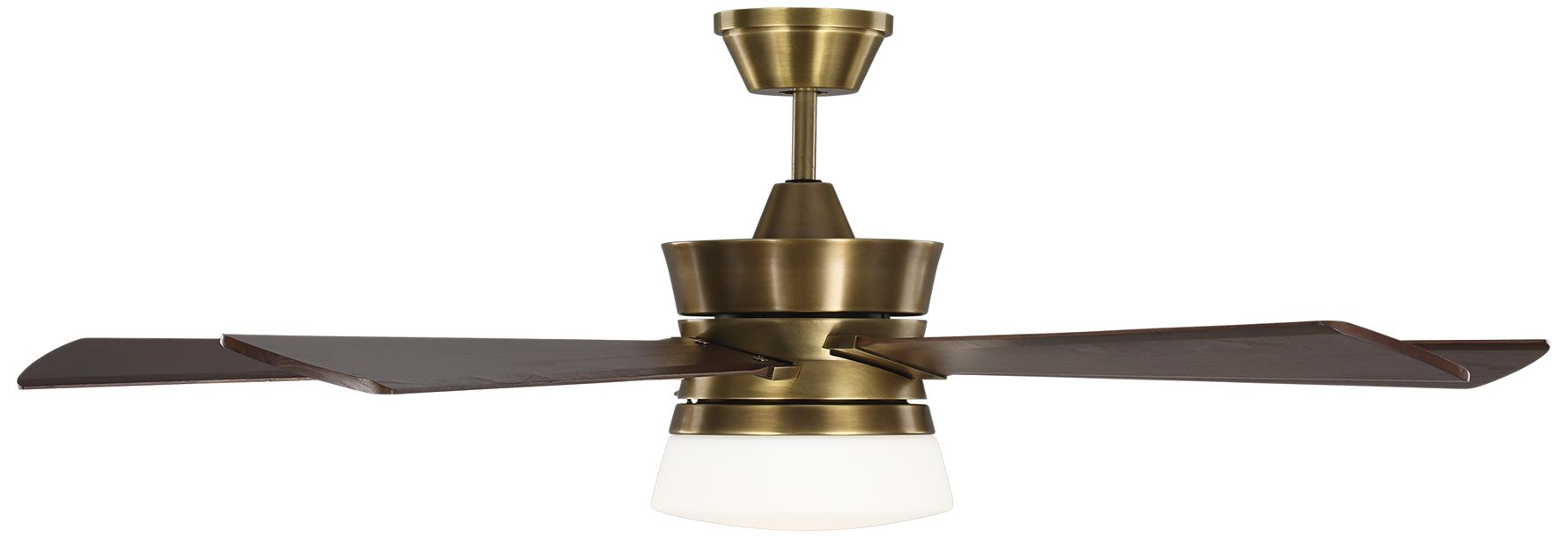56" Atlantic Brass and Walnut LED Ceiling Fan with Remote - #95A39 ...