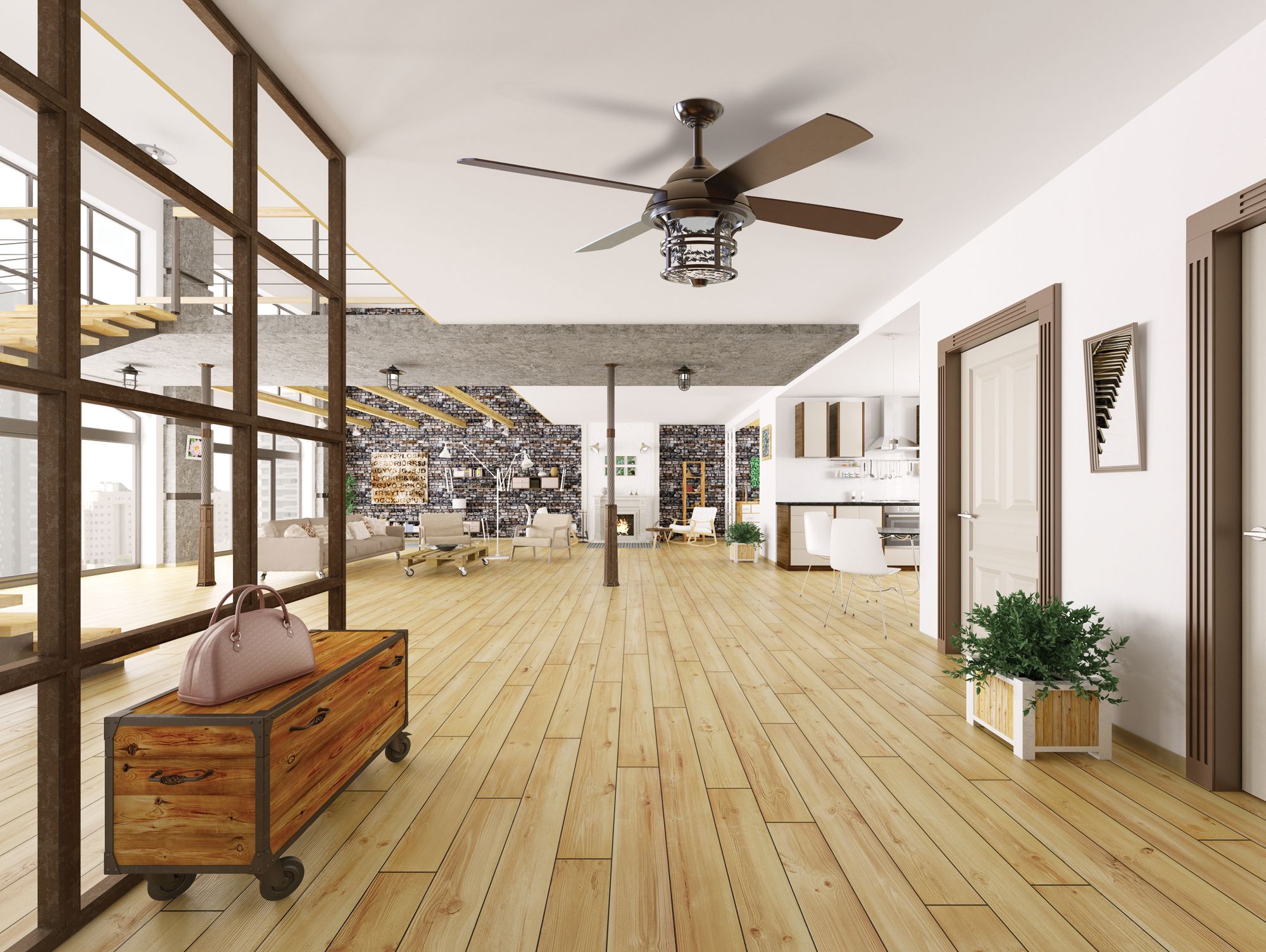 56" Craftmade Courtyard Bronze LED Outdoor Ceiling Fan with Remote ...