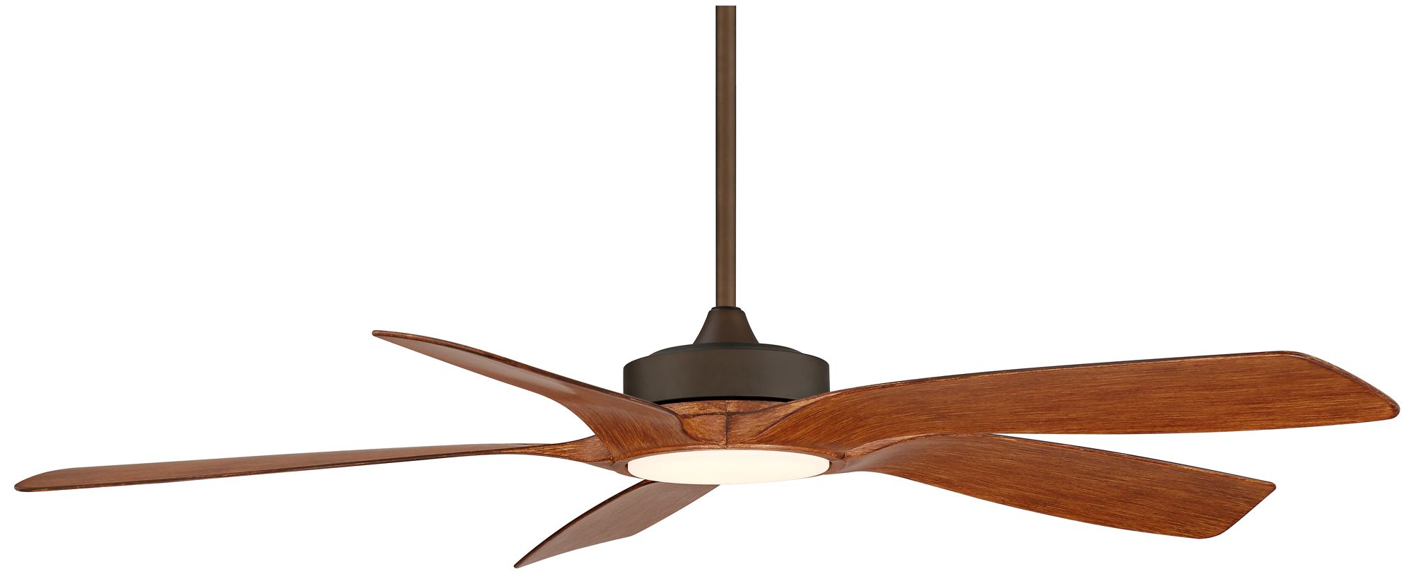 56" Mach 5 Oil-Rubbed Bronze and Koa LED Damp Ceiling Fan with Remote ...