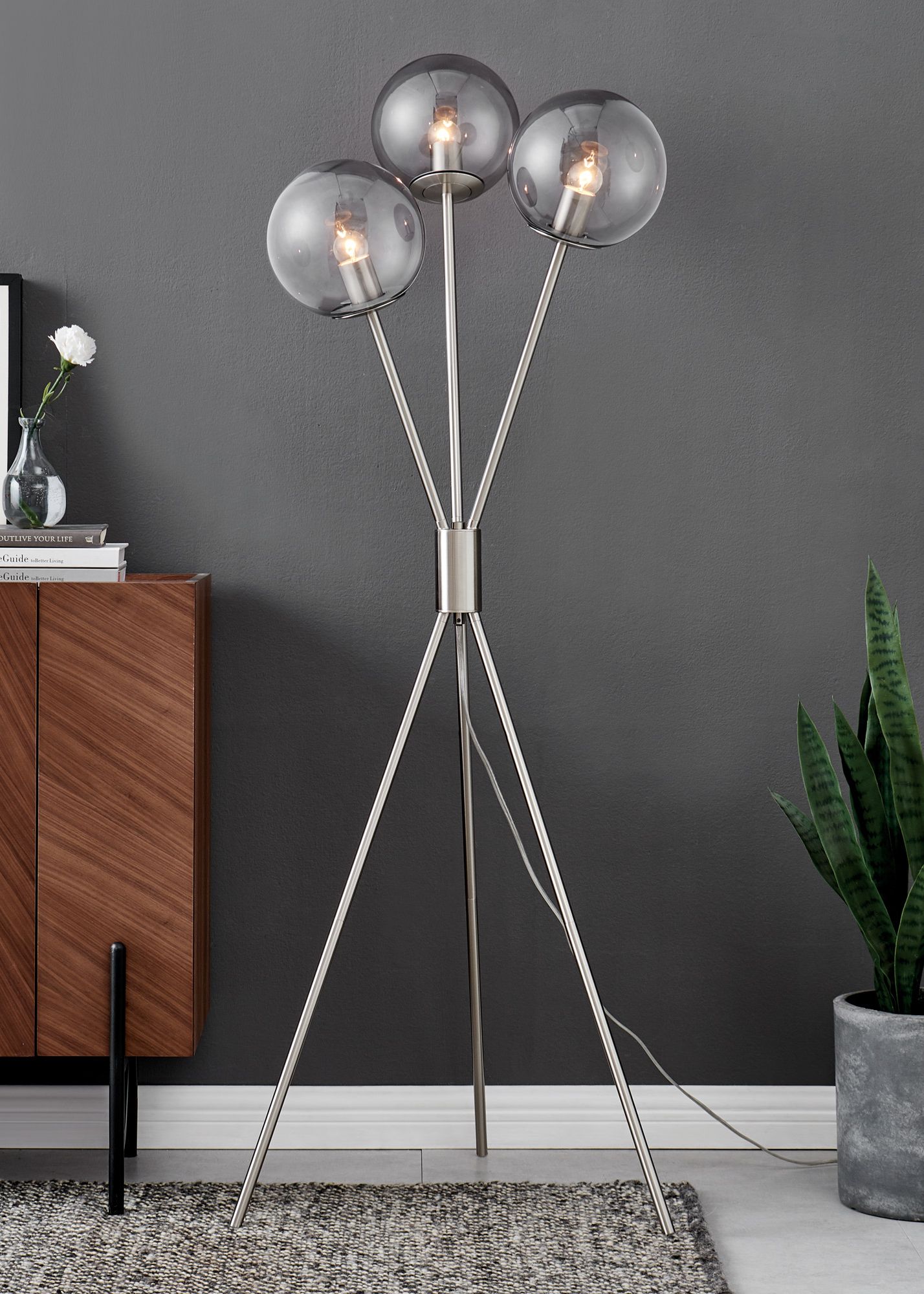 58.5 Lancy Floor Lamp/Brushed Nickel - #954N2 | Lamps Plus