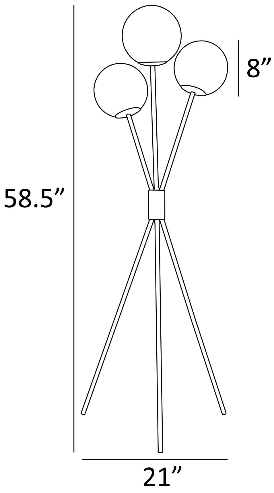 58.5 Lancy Floor Lamp/Brushed Nickel - #954N2 | Lamps Plus