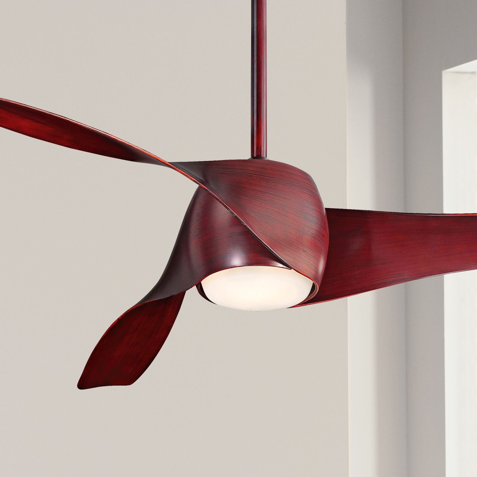 58" Minka Aire Artemis Mahogany Finish Ceiling Fan - #70579 | Lamps Plus