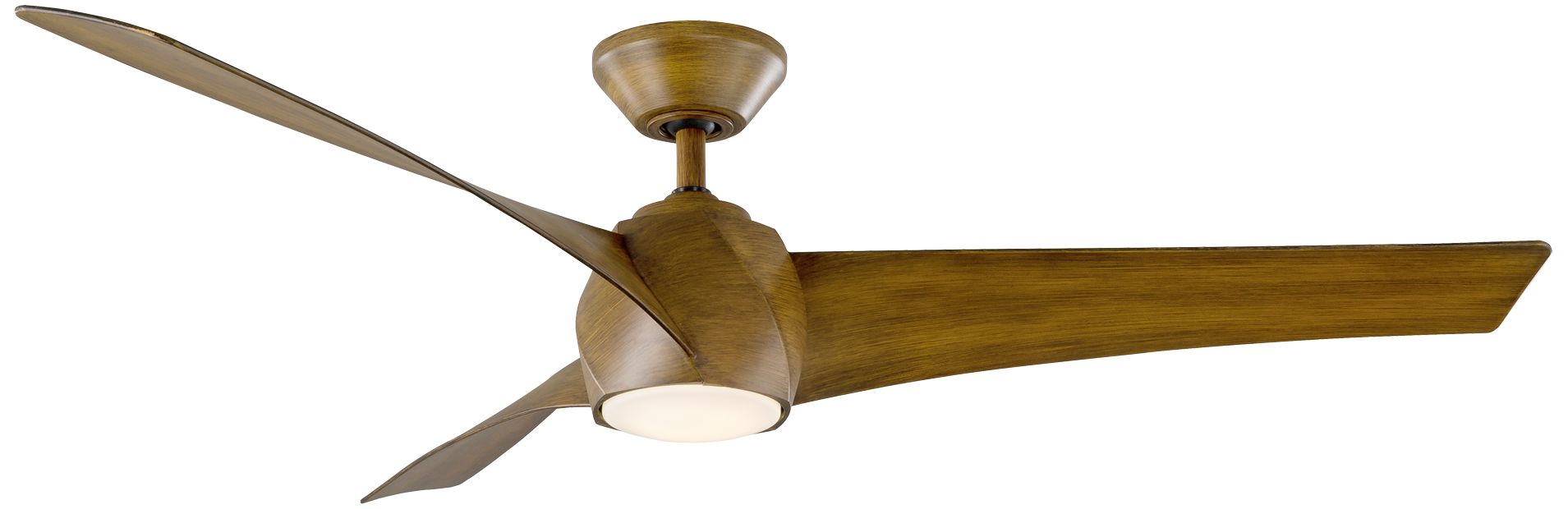 58" Modern Forms Twirl Distresed Koa 3500K LED Smart Ceiling Fan ...