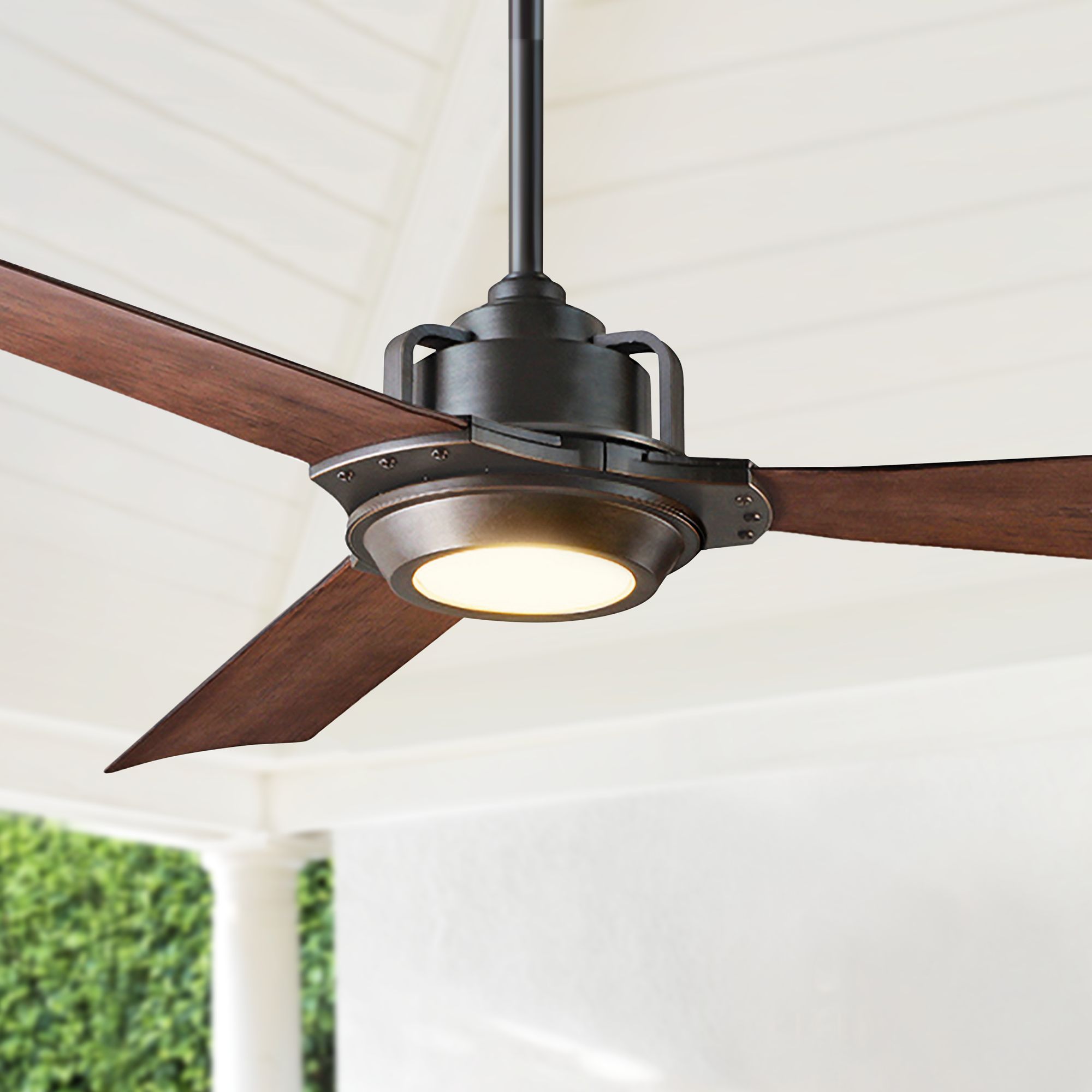 Contemporary, Ceiling Fan With Light Kit, Wall Control, Ceiling Fans ...