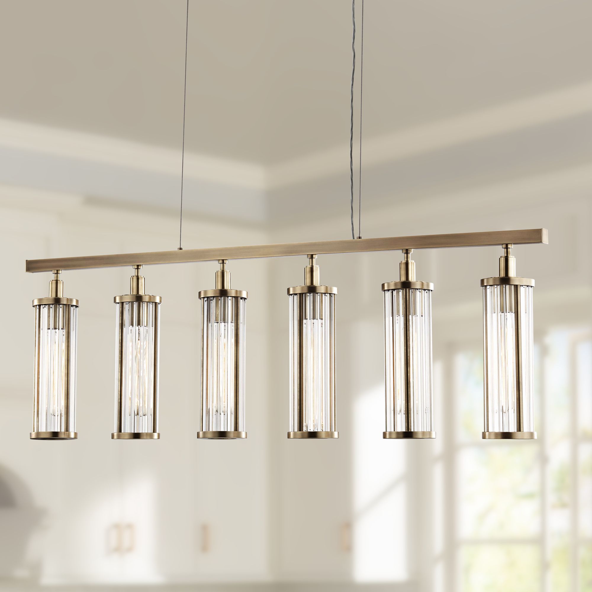 Brass - Antique Brass, Linear, Pendant Lighting | Lamps Plus