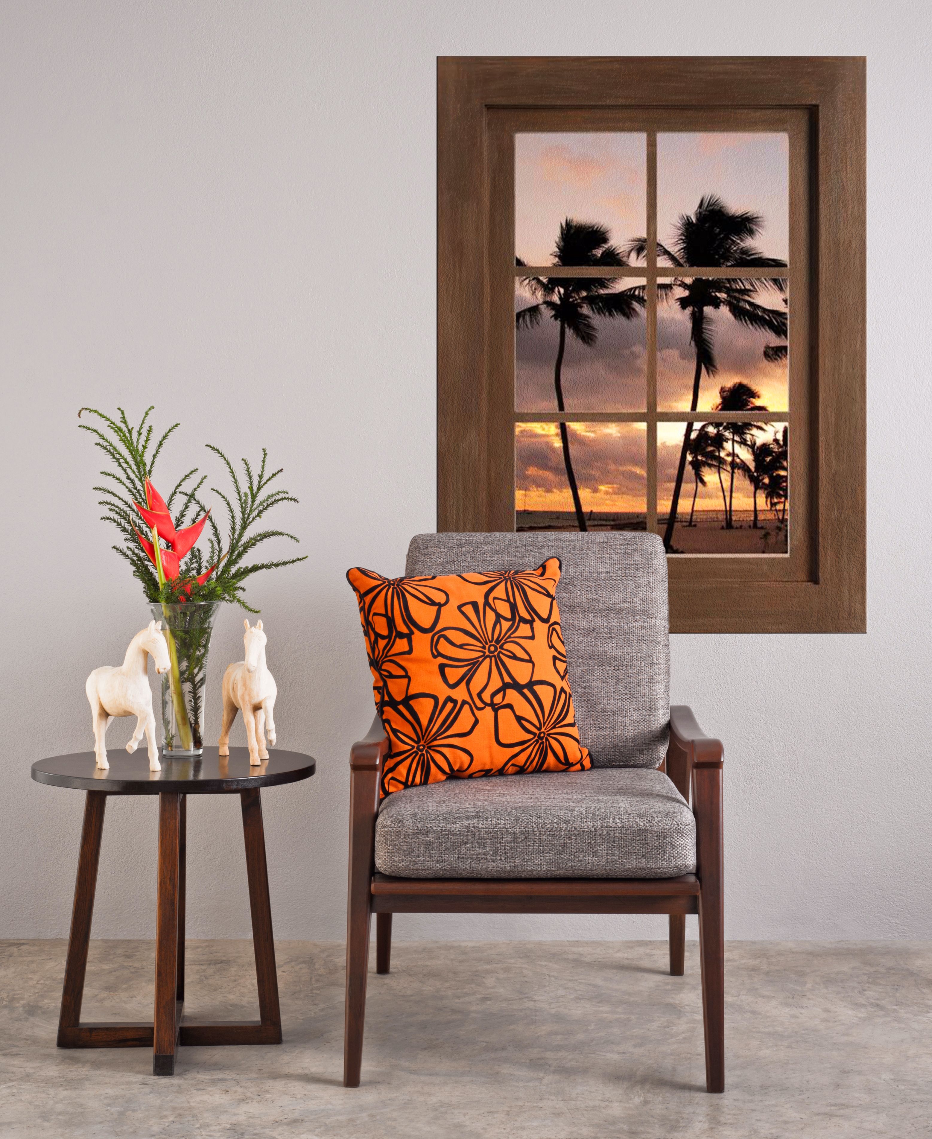 Tropical Sunset Window Wall Decal - #5P407 | Lamps Plus