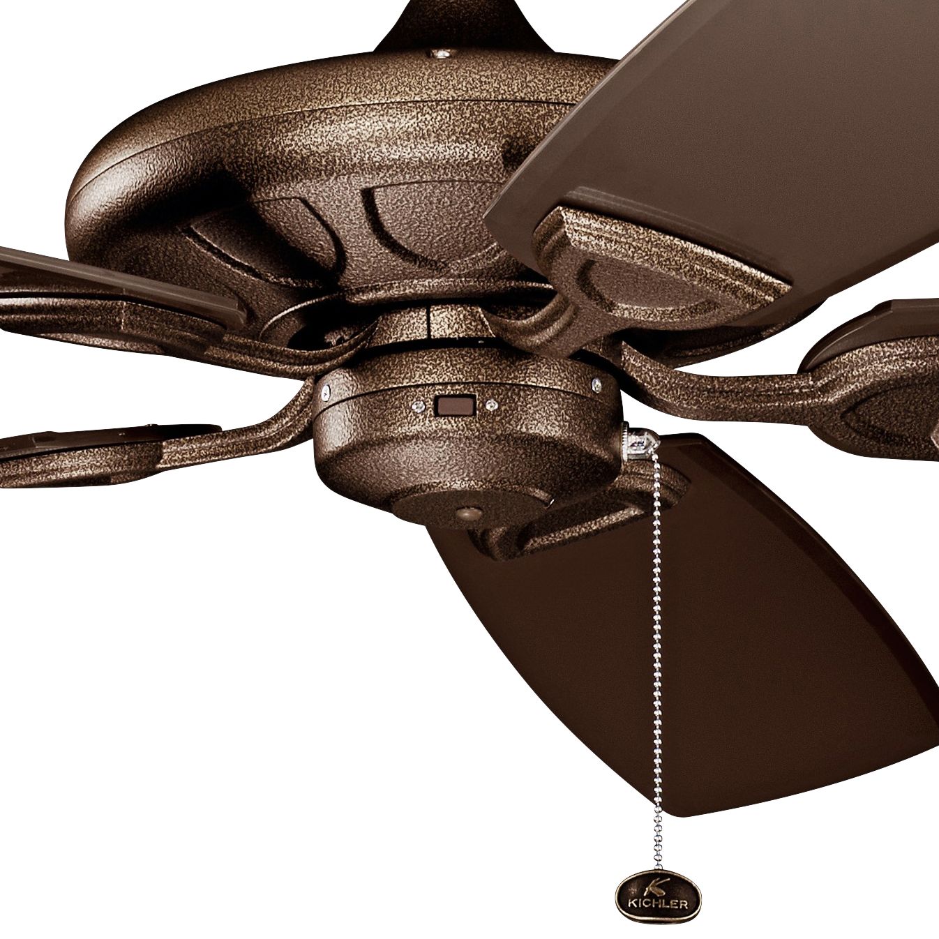 60" Kichler Kevlar Climates Copper Outdoor Ceiling Fan with Pull Chain ...