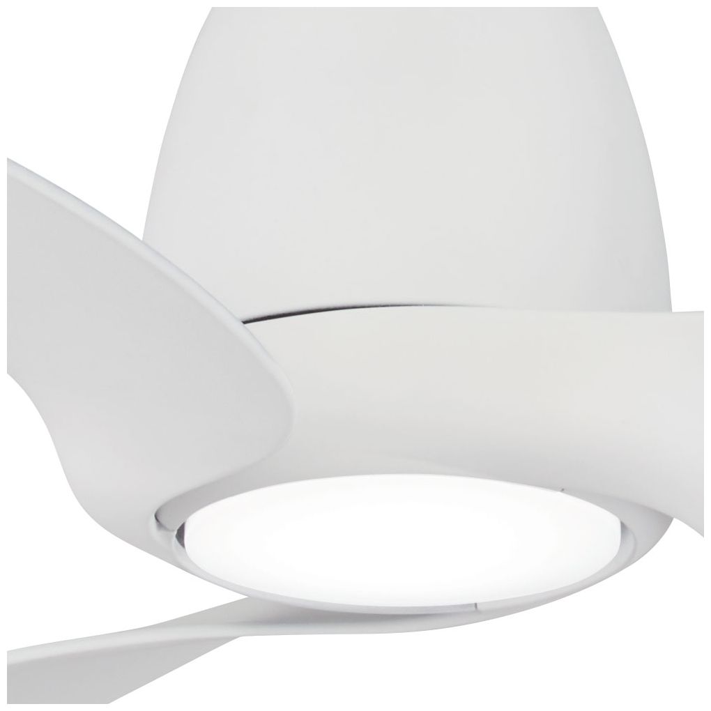60" Minka Aire Tear Flat White Modern LED Ceiling Fan with Remote ...