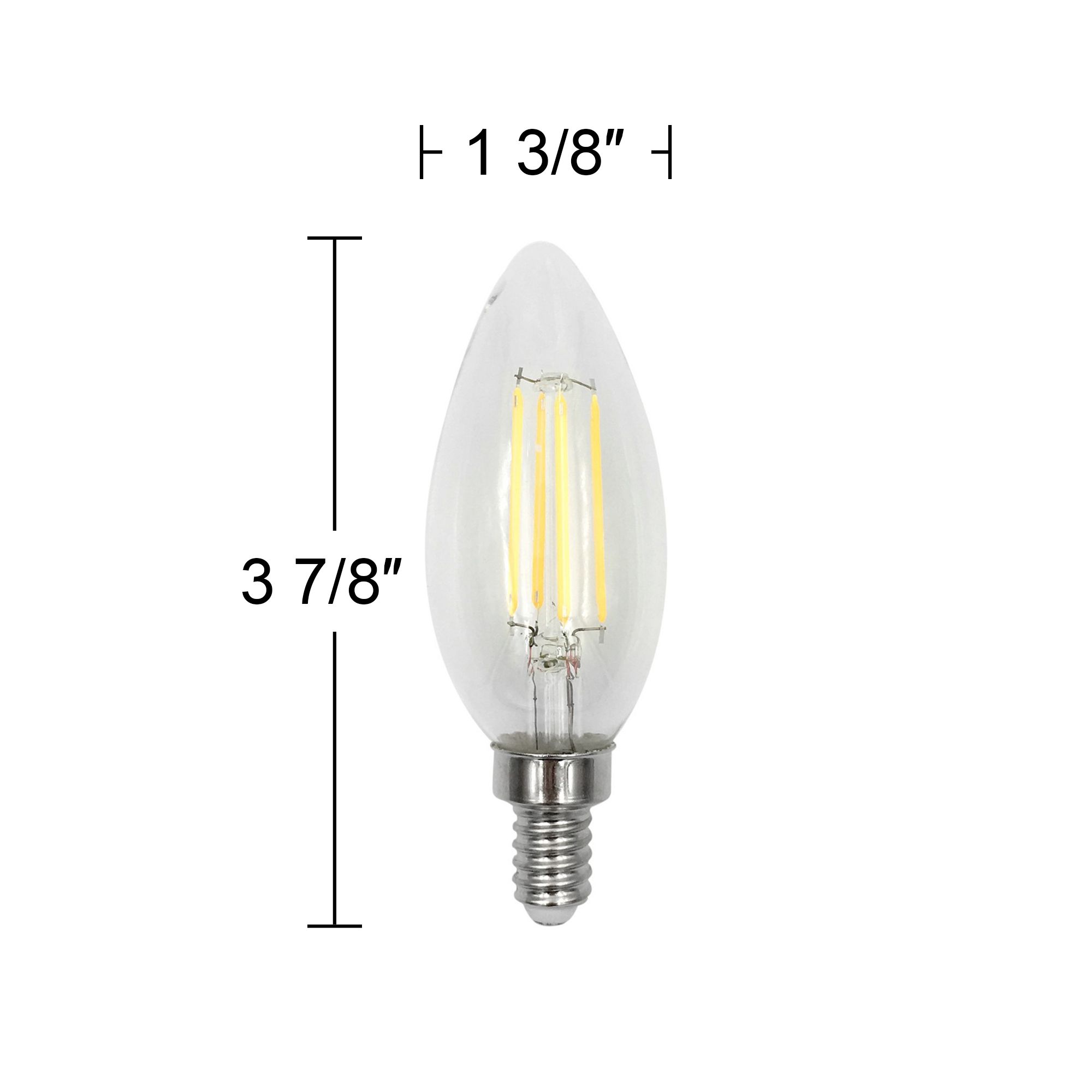 60W Equivalent 5.5W LED Torpedo E12 Filament JA8 Bulb - #76N91 | Lamps Plus