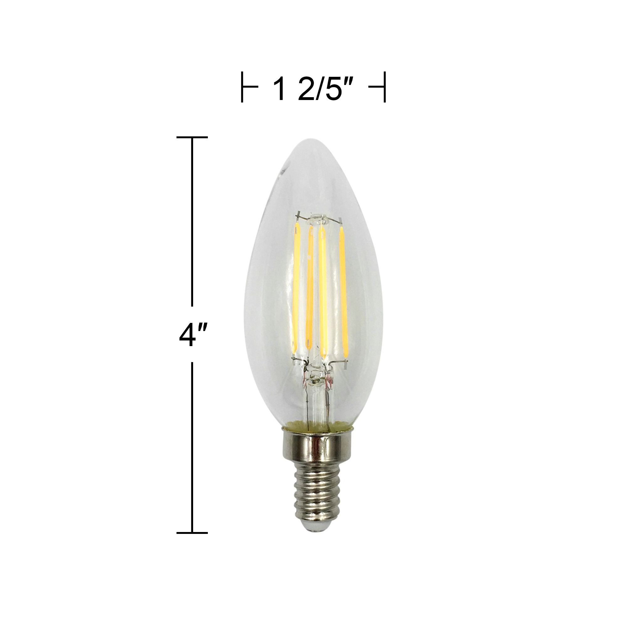 60W Equivalent 5W Filament 12 Volt Non-Dimmable LED E12 Bulb - #78V83 ...