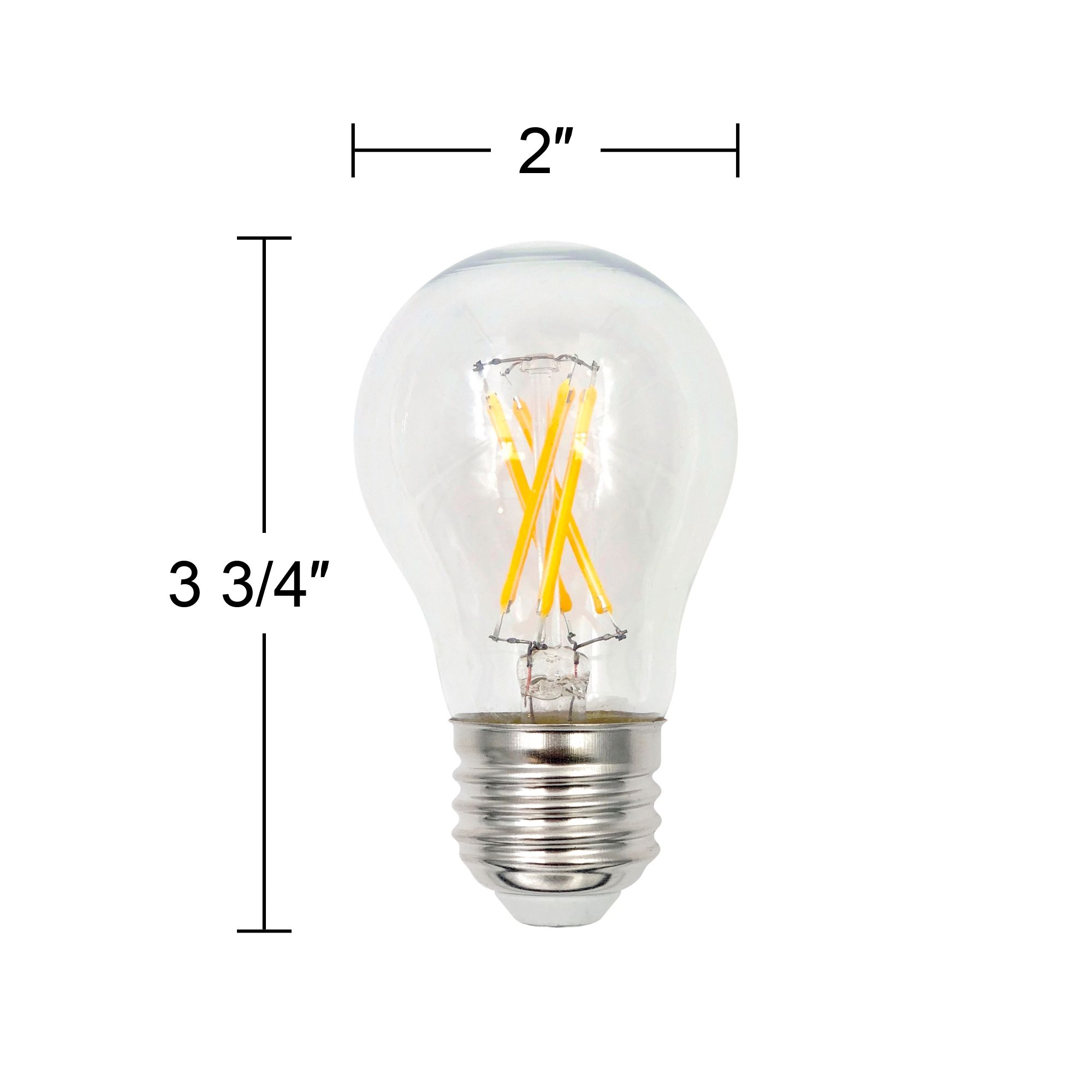 60W Equivalent Clear 5W LED Dimmable Standard A15 Bulb by Tesler ...