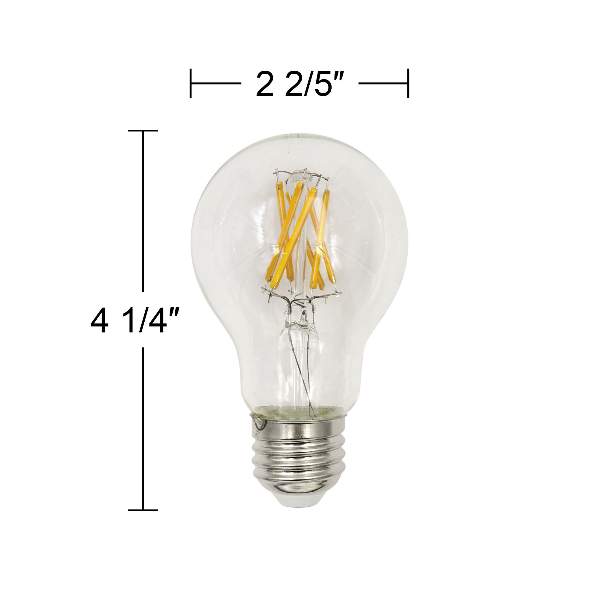 60W Equivalent Clear 7W LED 3000K Dimmable E26 A19 4-Pack - #84P18 ...