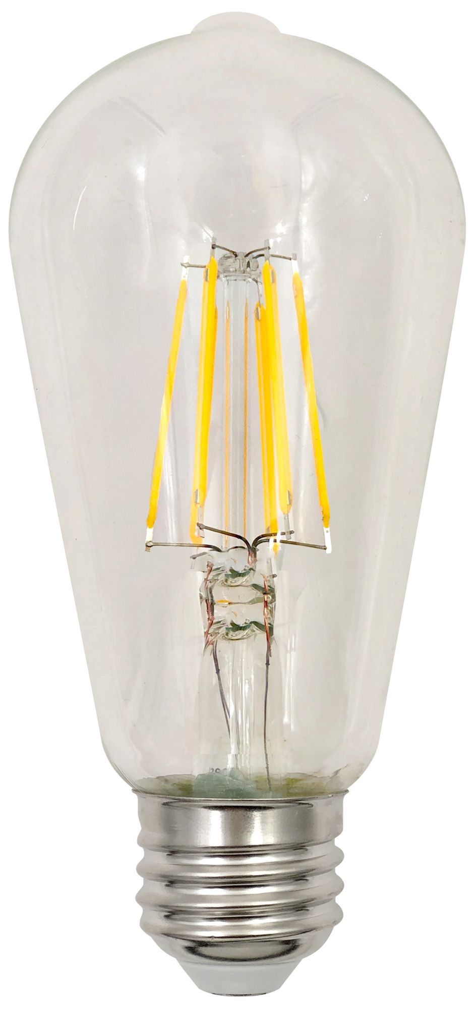 60W Equivalent Clear 7W LED Dimmable Standard ST19 Bulbs 4-Pack by ...