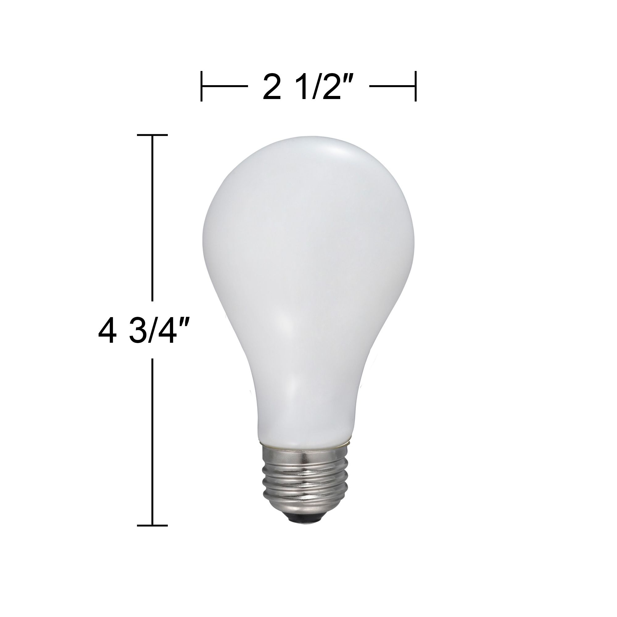 75 Watt Equivalent 8 Watt A21 Dimmable LED Frosted Light Bulb by Tesler ...