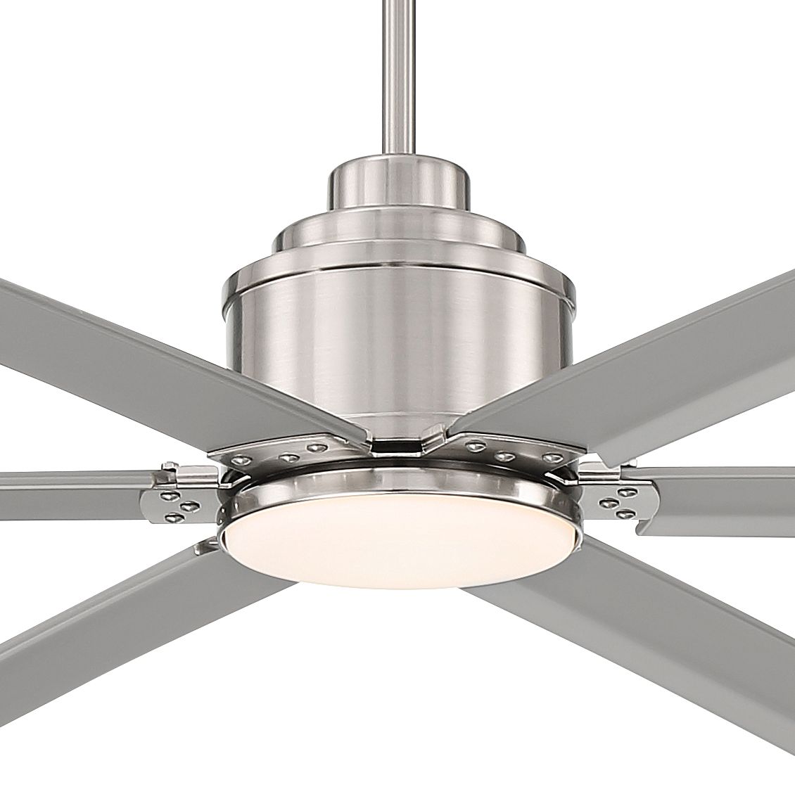 84" Ultra Breeze Brushed Nickel LED Wet Ceiling Fan with Remote ...