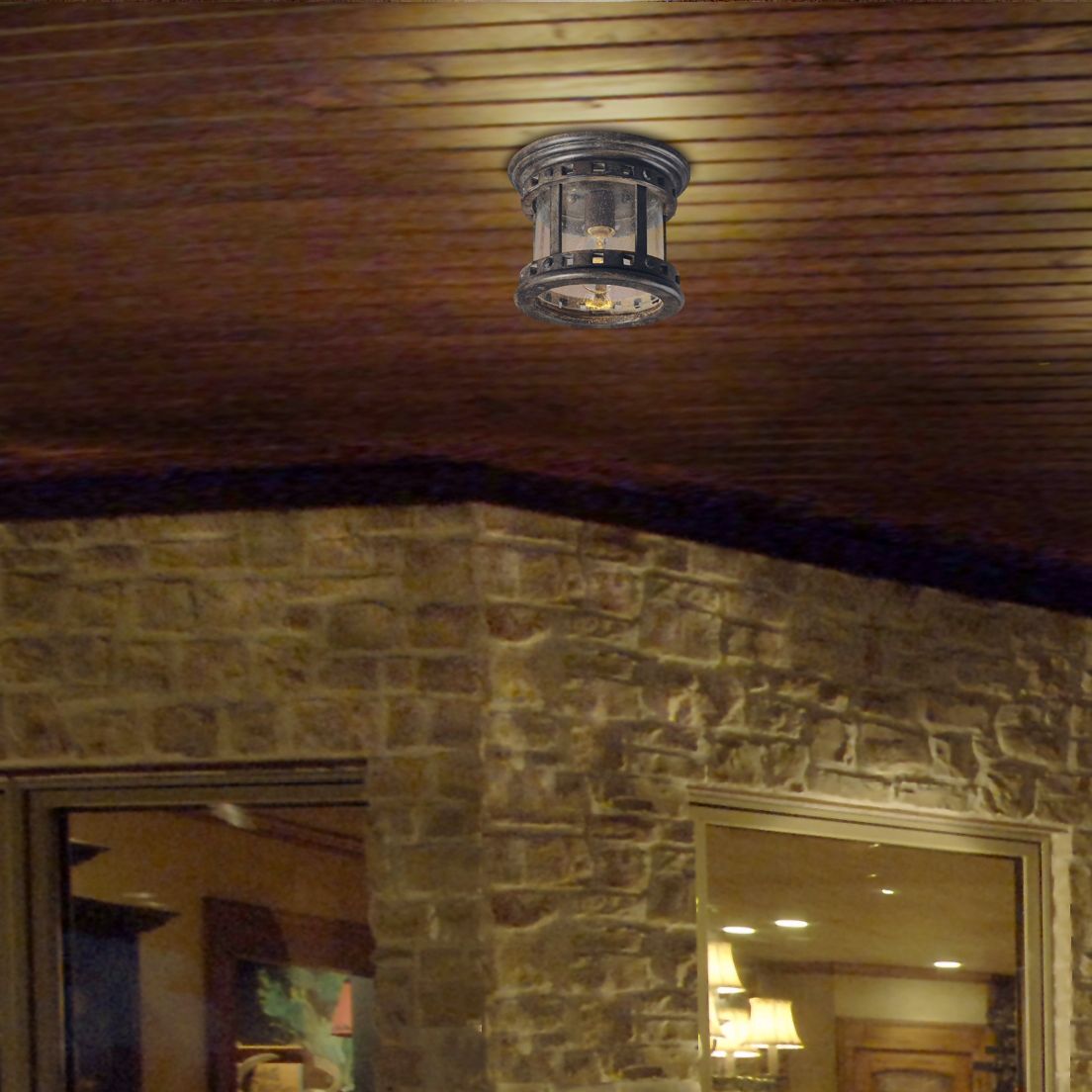 Santa Barbara Mission Ceiling Light Fixture - #92553 | Lamps Plus