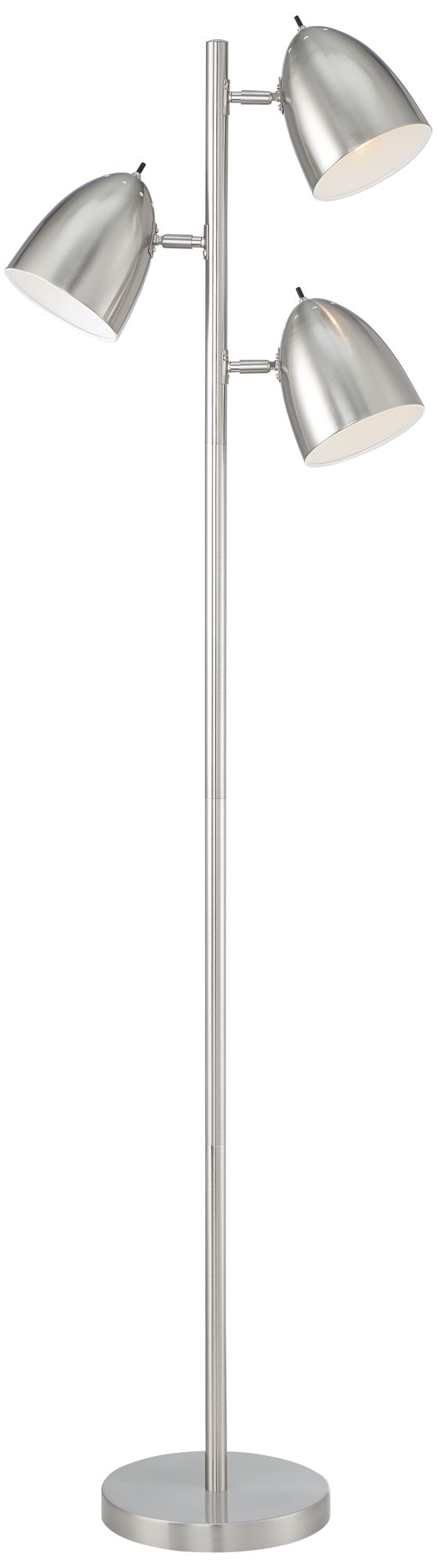 Aaron Brushed Nickel 3-Light Tree Floor Lamp - #41A89 | Lamps Plus