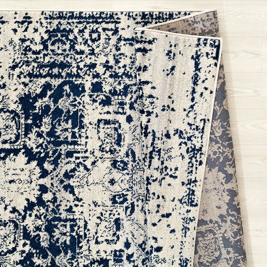 Abigail Lileth Midnight Blue Area Rug - #42W33 | Lamps Plus