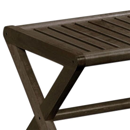 Abingdon 22 1/2" Wide Espresso Wood Stool/Bench/Luggage Rack - #2330E ...