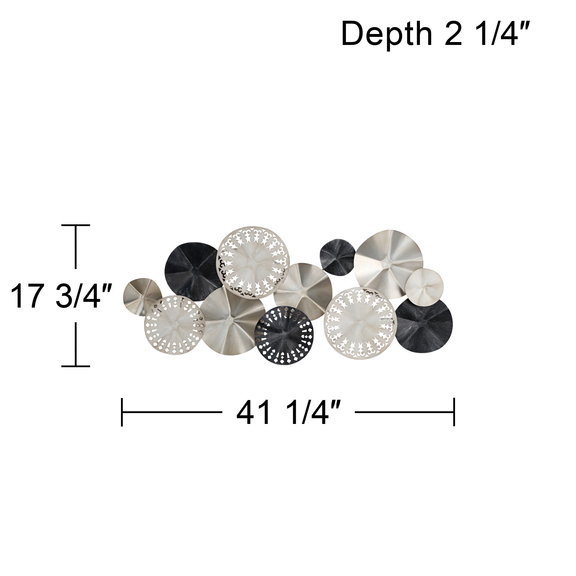 Abstract Modern Discs 41 1/4" Wide Metal Wall Art - #61X60 | Lamps Plus