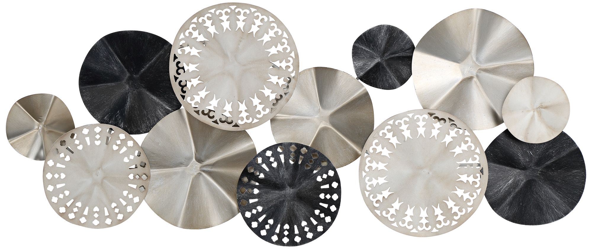 Abstract Modern Discs 41 1/4" Wide Metal Wall Art - #61X60 | Lamps Plus