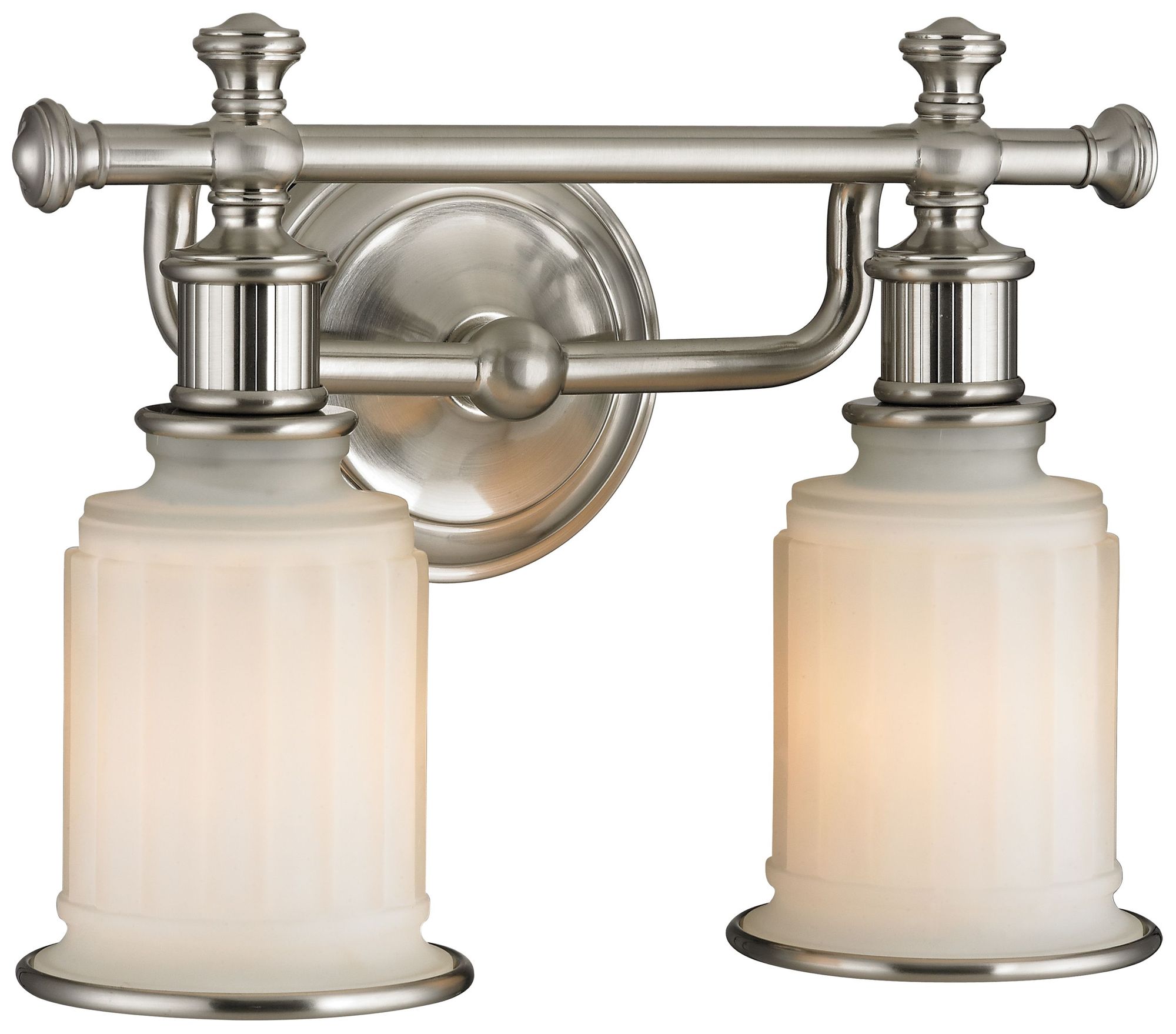Acadia 13" Wide 2-Light Vanity Light - Brushed Nickel - #830A9 | Lamps Plus