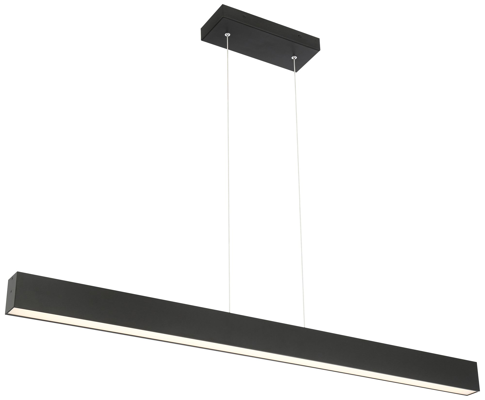 Access Lighting Form 48" Wide Matte Black Modern LED Linear Pendant ...