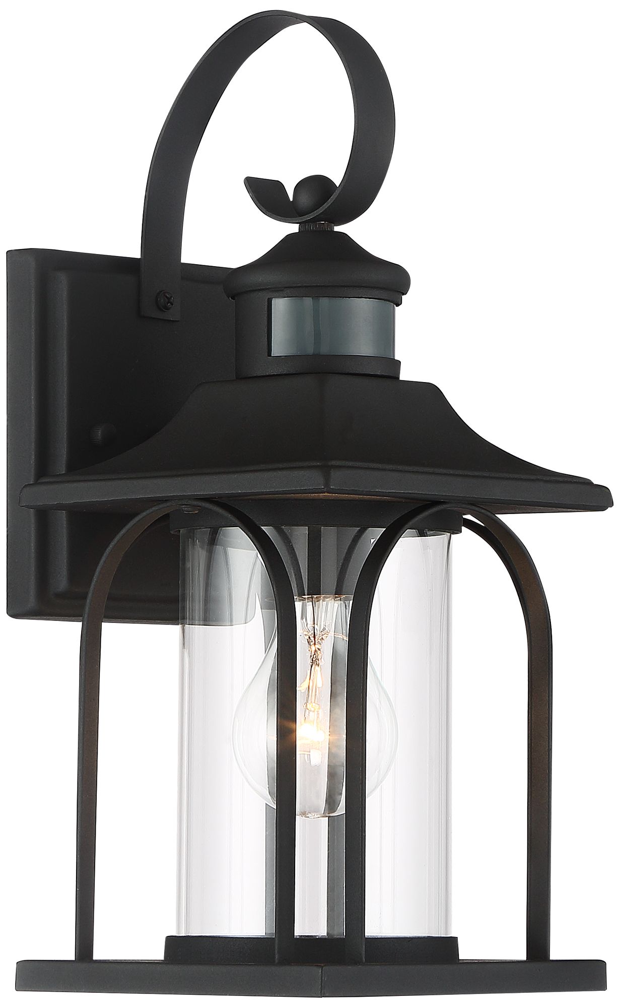 Adaes 14 1/4" High Black Motion Sensor Outdoor Wall Light - #71P55 ...