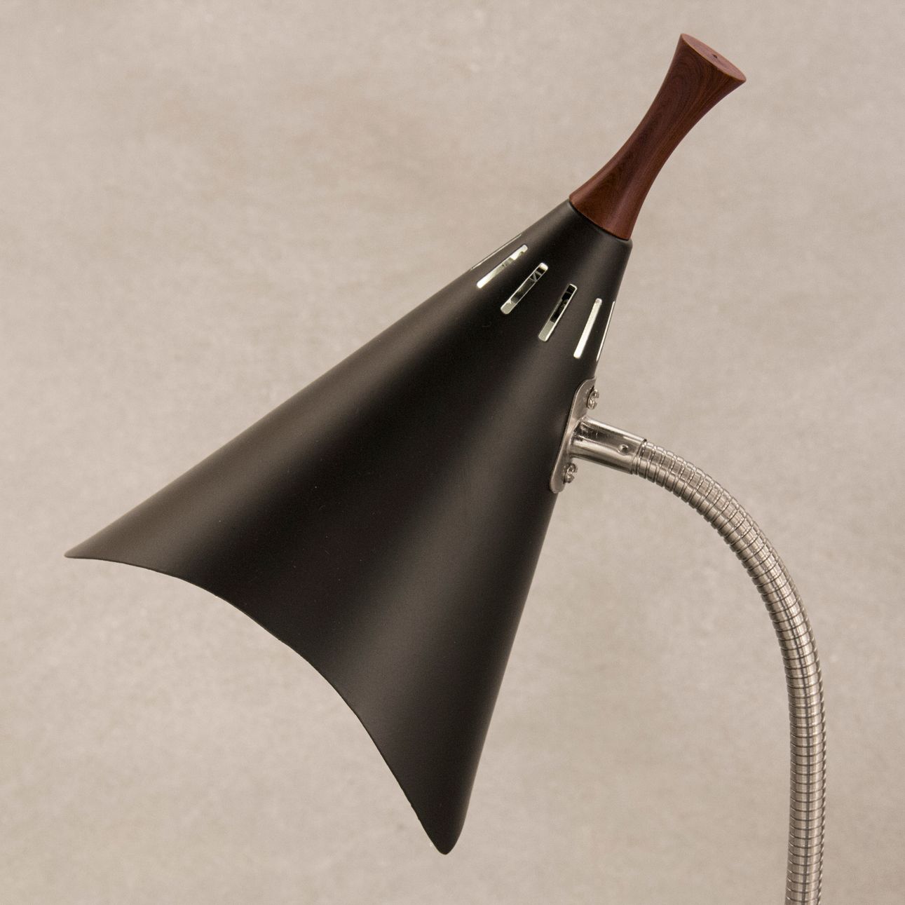 Adesso Draper Brushed Steel and Painted Black Modern Gooseneck Desk ...