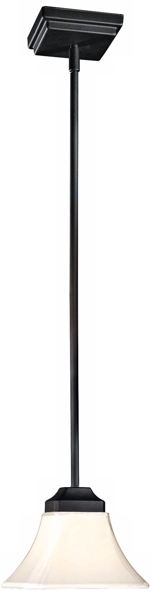 Agilis One-Light 7 3/4" Wide White Glass Mini Pendant - #66514 | Lamps Plus