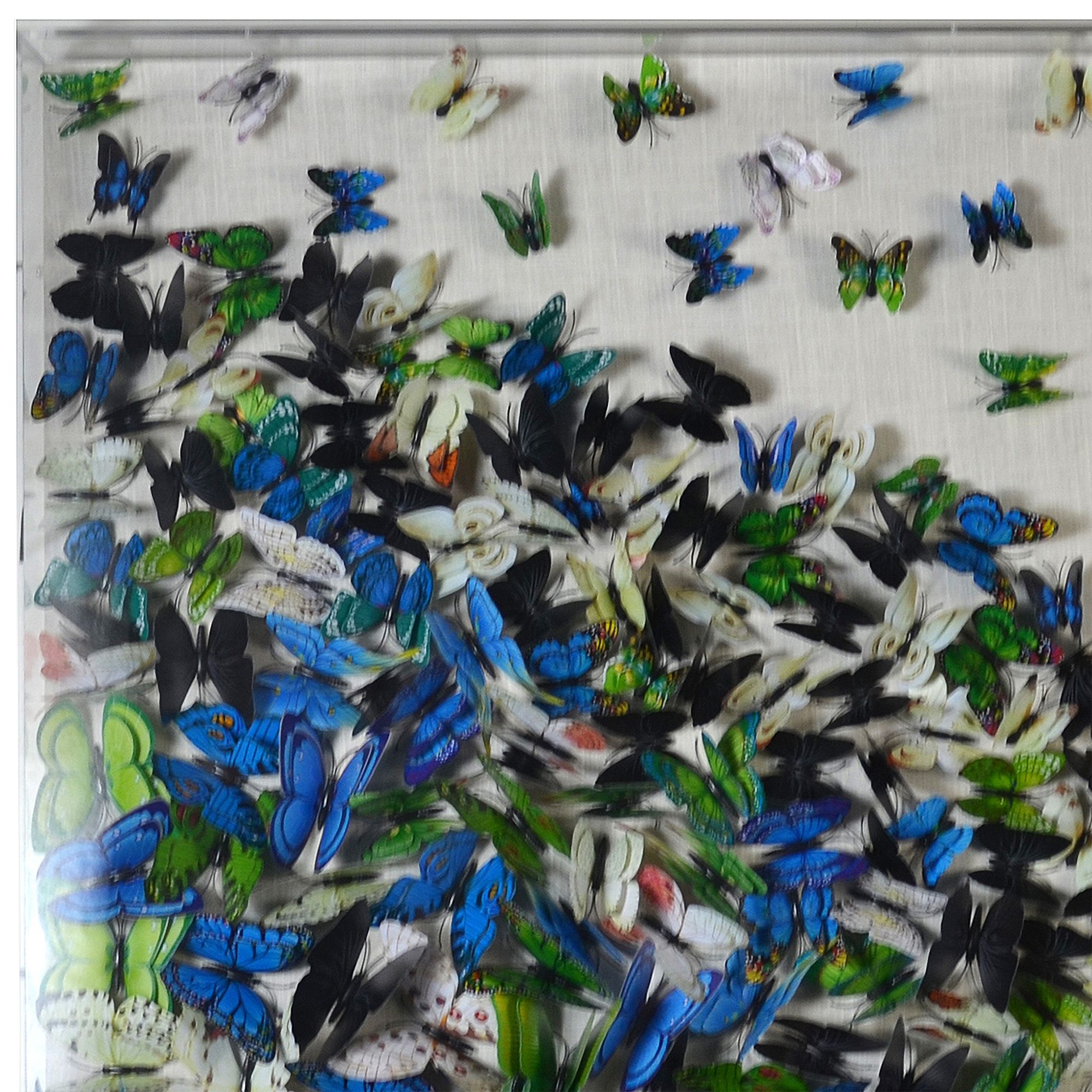 Aislynn Papillion III 39 1/2" Square Wall Art - #865E1 | Lamps Plus