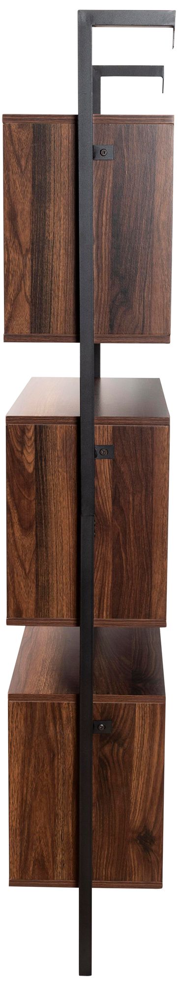 Aldis 30" Wide Walnut Brown and Black 3-Tier Display Shelf - #389C3 ...