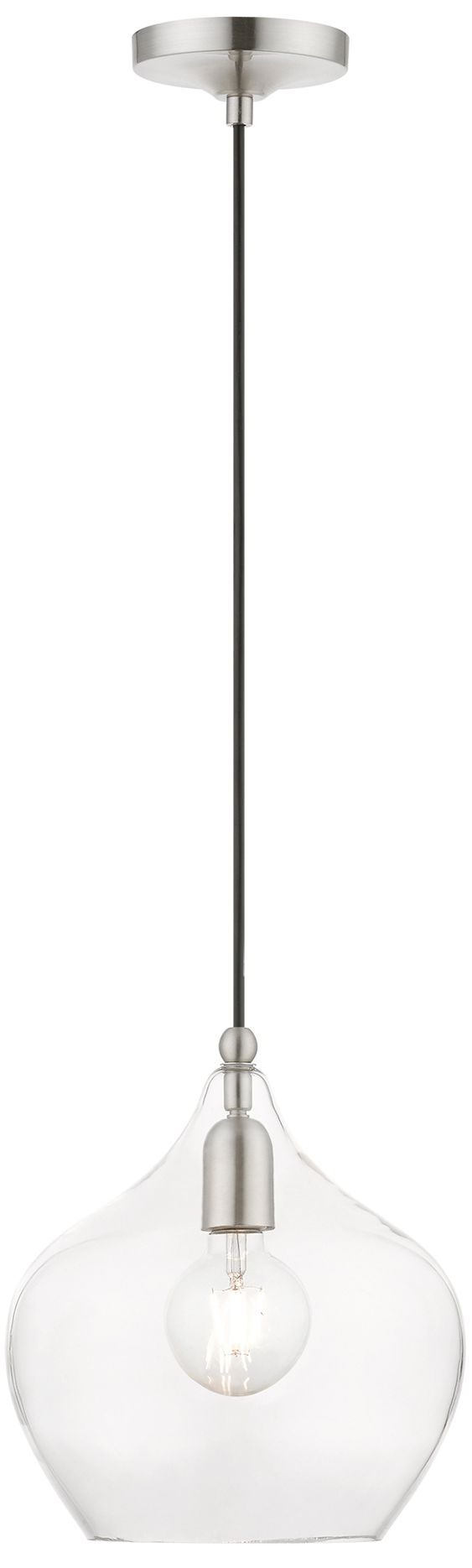 Pendants 1 Light Brushed Nickel Mini Pendant - #2587C | Lamps Plus