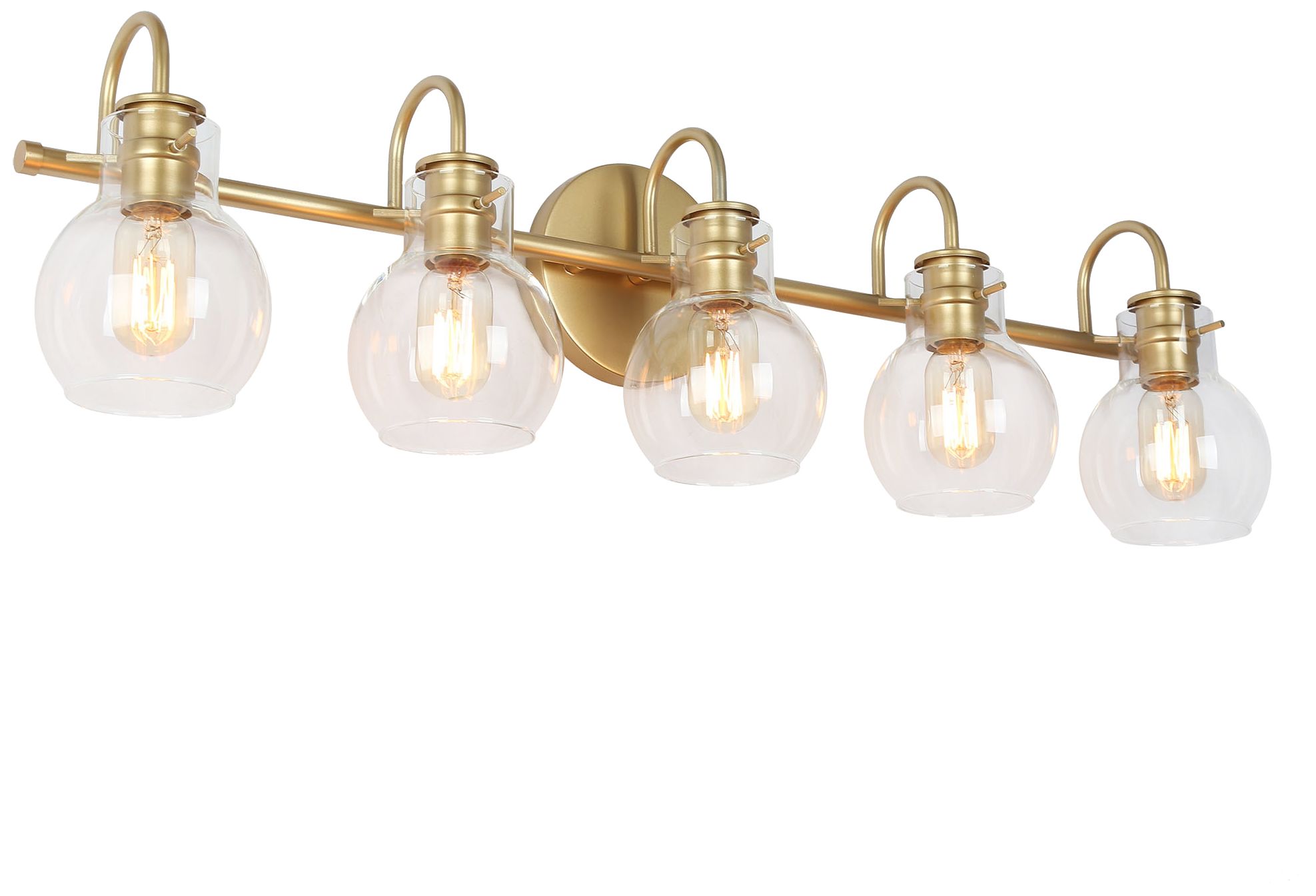 Aliry 35 1/2" Wide Gold 5-Light Bath Vanity Light - #416J6 | Lamps Plus