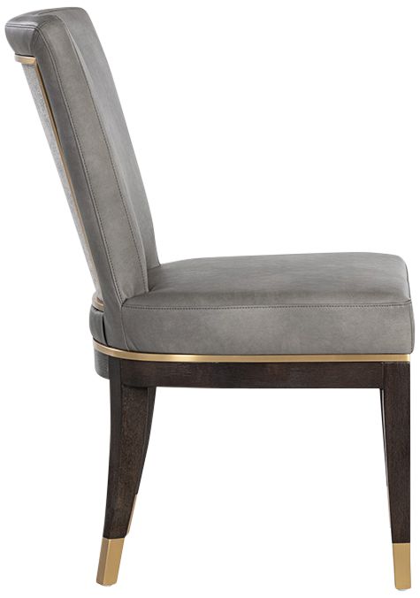 Alister Gray and Gold Dining Chair - #763K1 | Lamps Plus