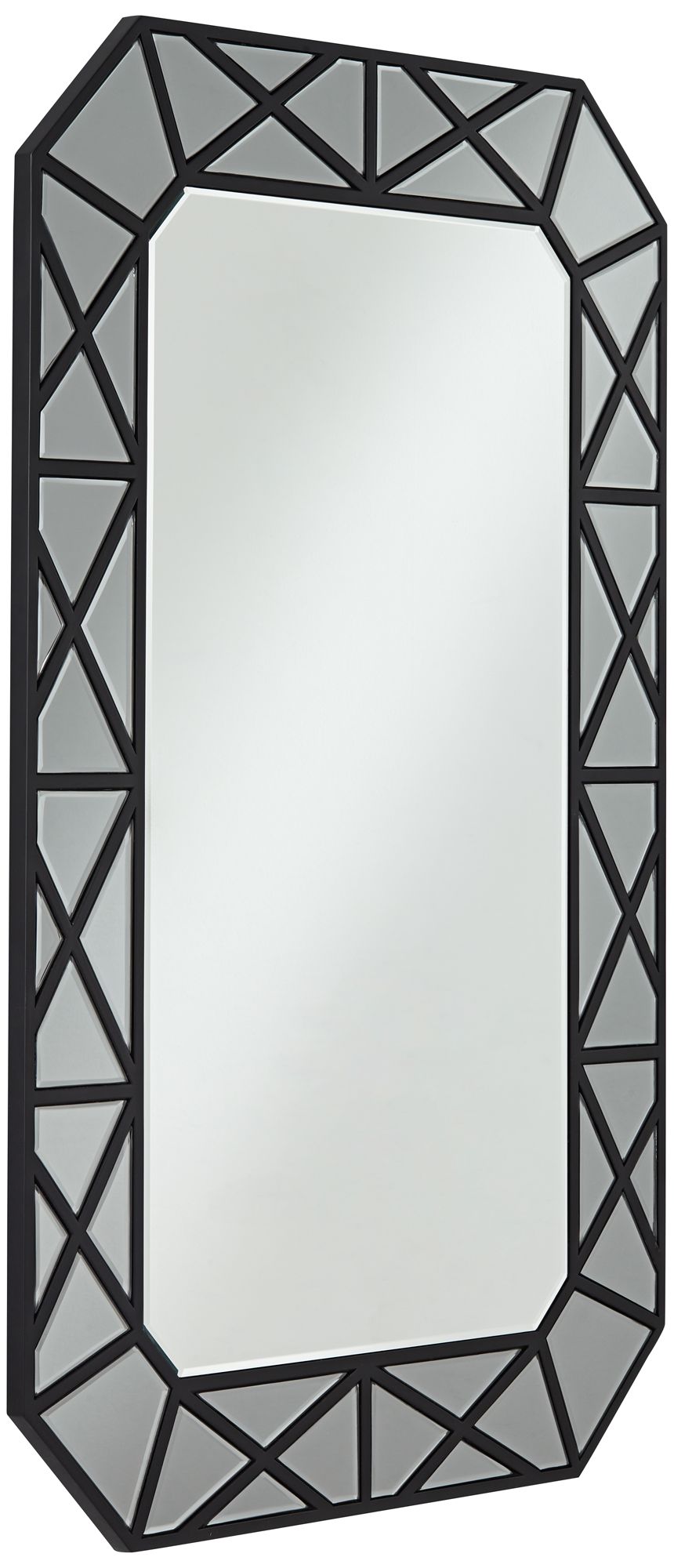 Allamande Matte Black 26" x 40" Rectangular Wall Mirror - #072W1 ...