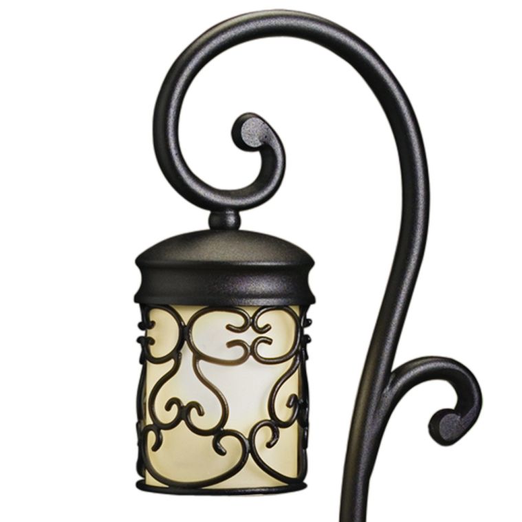 Almeria Textured Black Finish Outdoor Path Light - #99068 | Lamps Plus