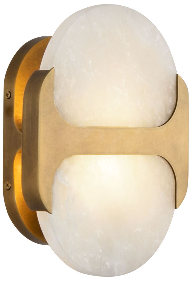 Alora Odin E12 9-in Vintage Brass/Alabaster Wall Vanity - #4353M ...