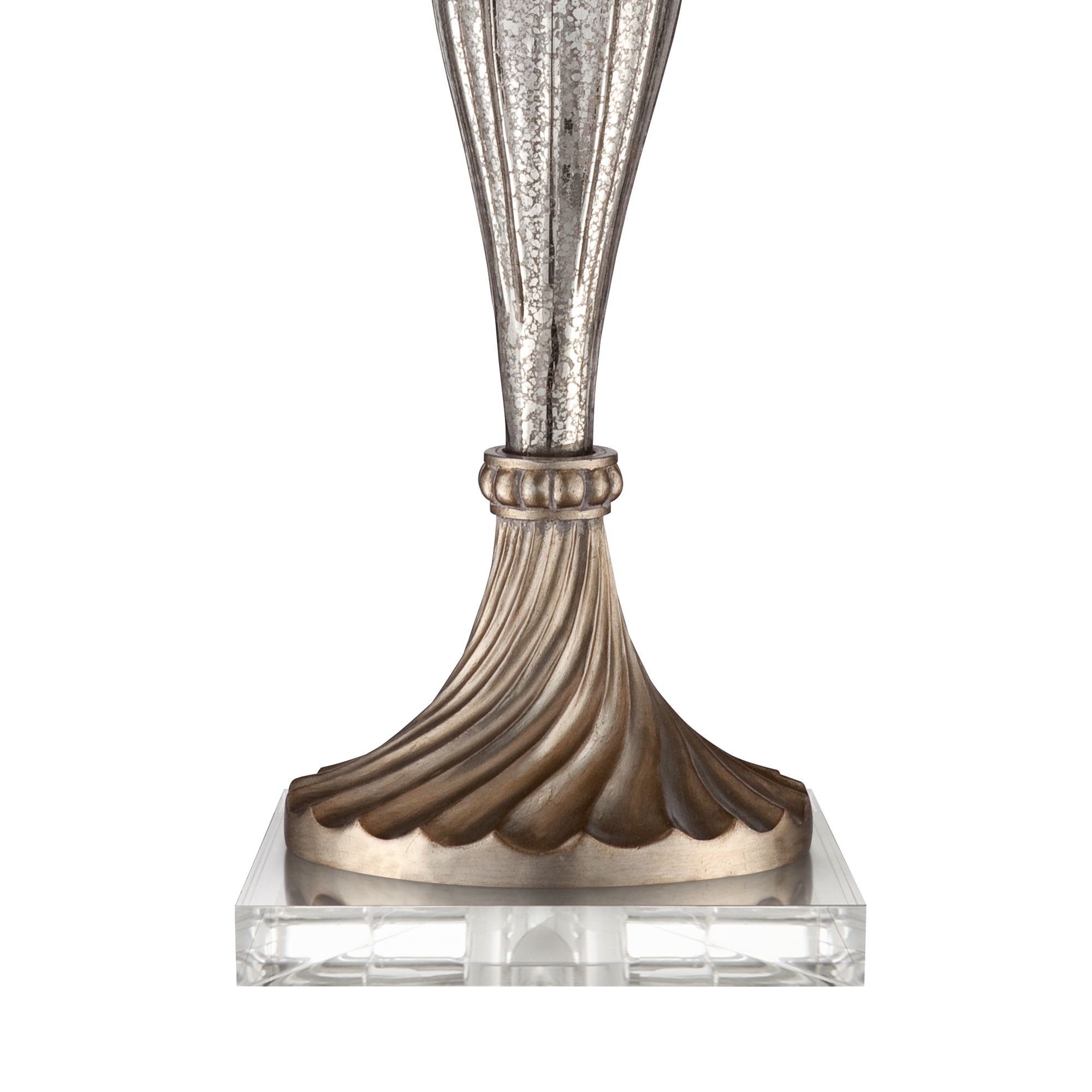 Alyson Mercury Glass Table Lamp With 7" Wide Square Riser - #397N0 ...