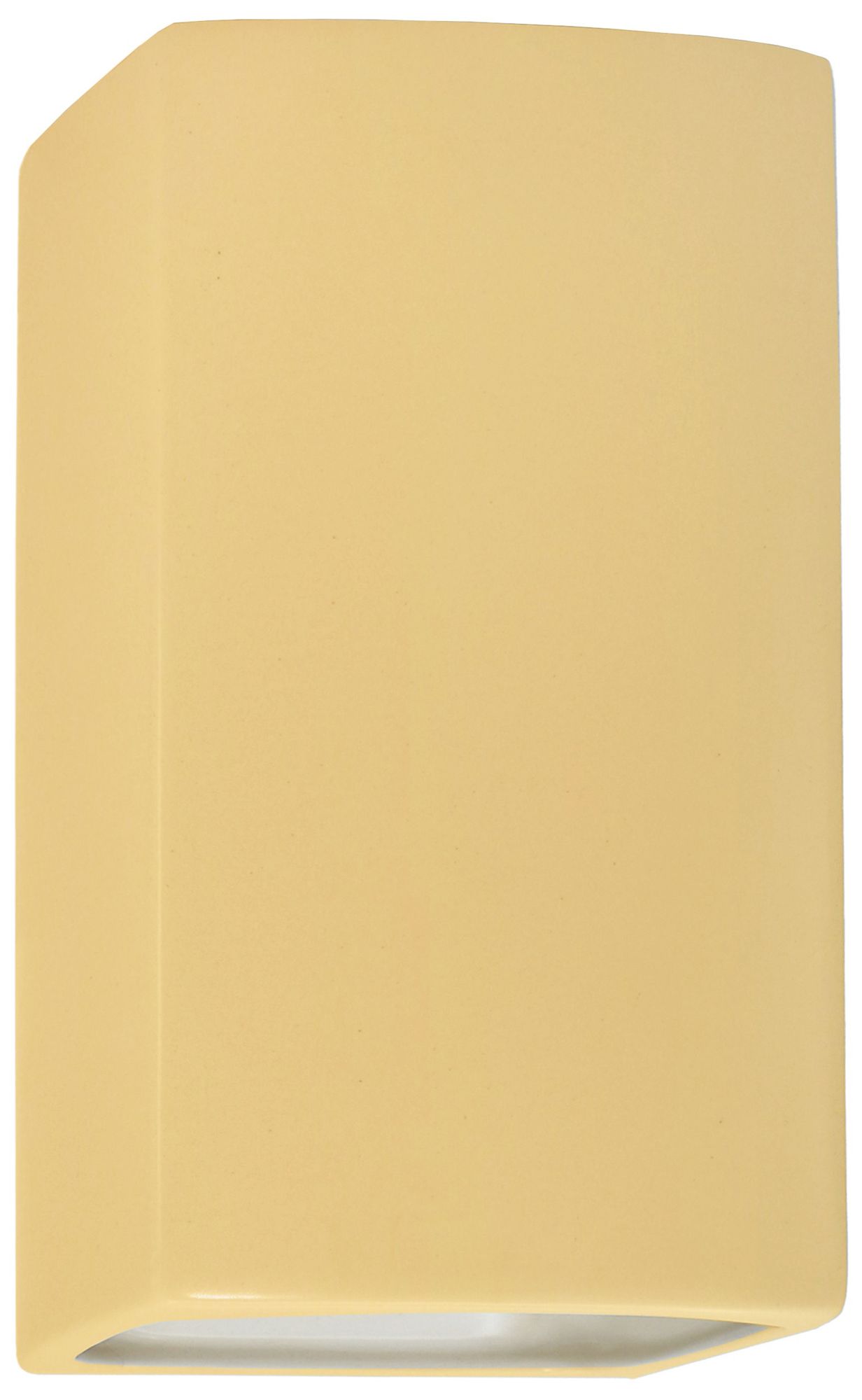 Ambiance 9.5" Closed Top Muted Yellow Small Rectangle Outdoor Wall Sco ...