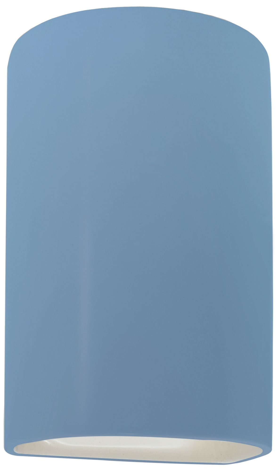 Ambiance 9.5"H Closed Top Sky Blue Small Cylinder LED Wall Sconce ...