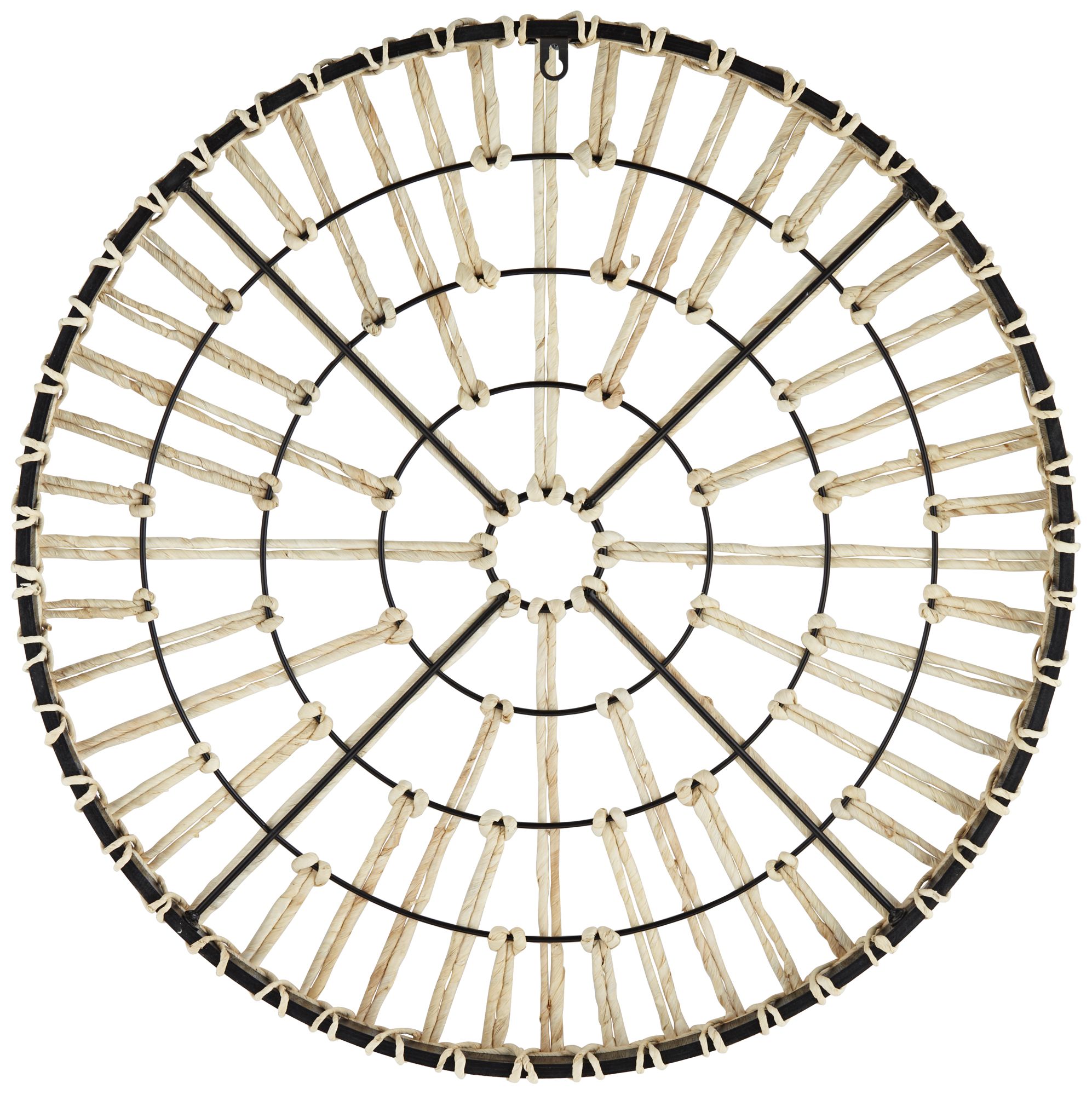 Ames Natural Corn Rope 24" Wide Round Wall Art - #542N0 | Lamps Plus