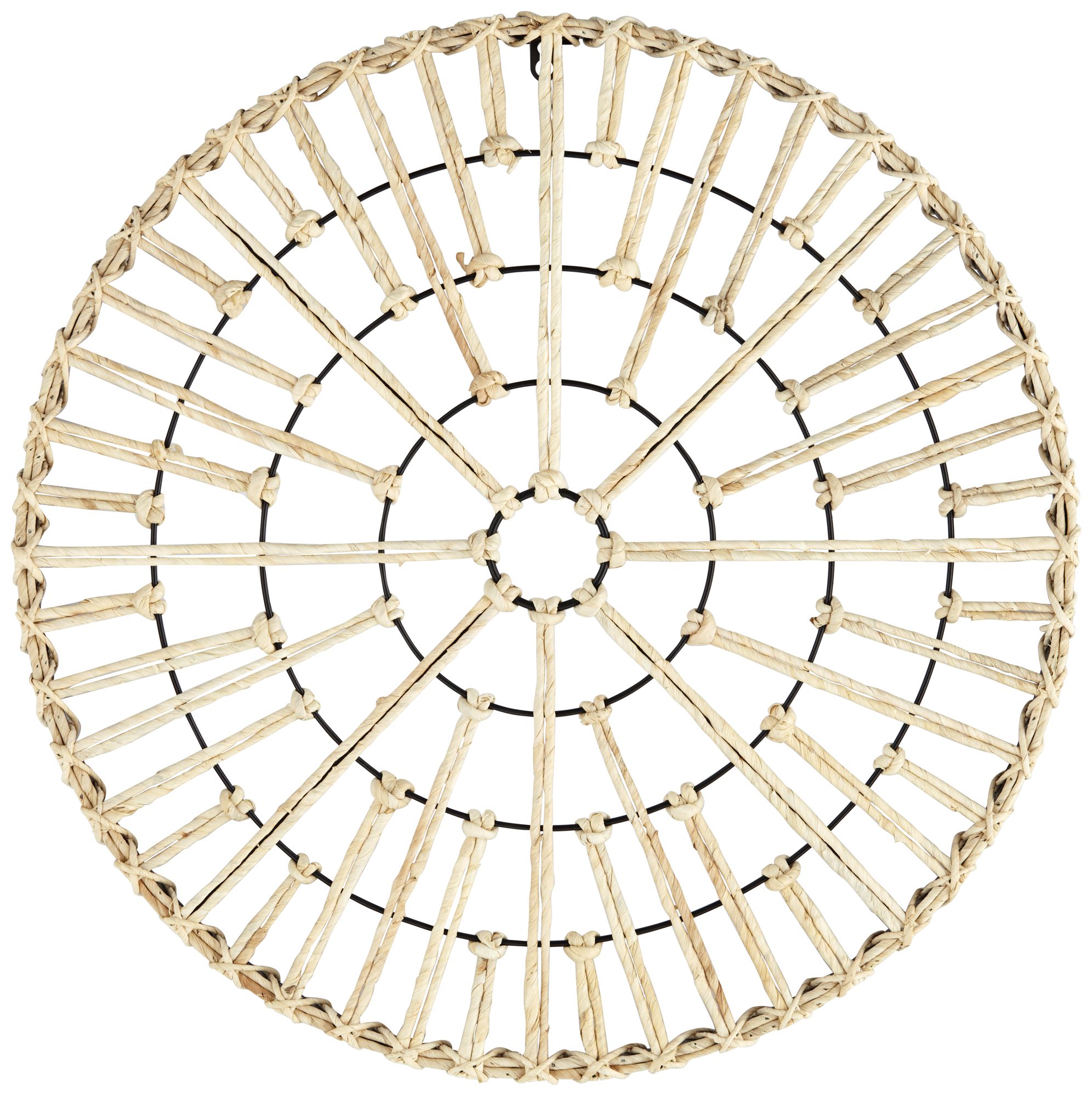 Ames Natural Corn Rope 24" Wide Round Wall Art - #542N0 | Lamps Plus