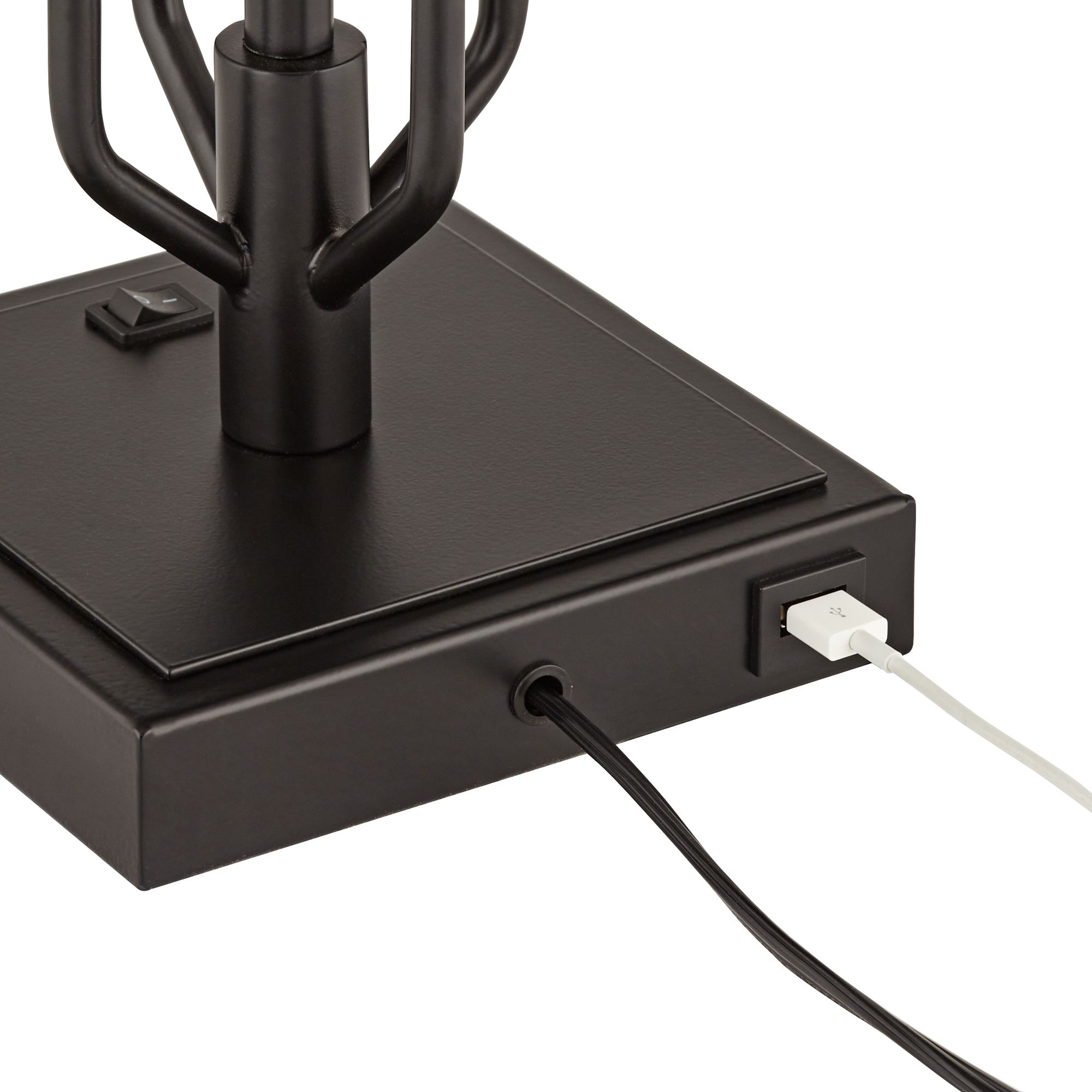 Amina Art Deco Modern Console Lamp with USB Port - #552T1 | Lamps Plus