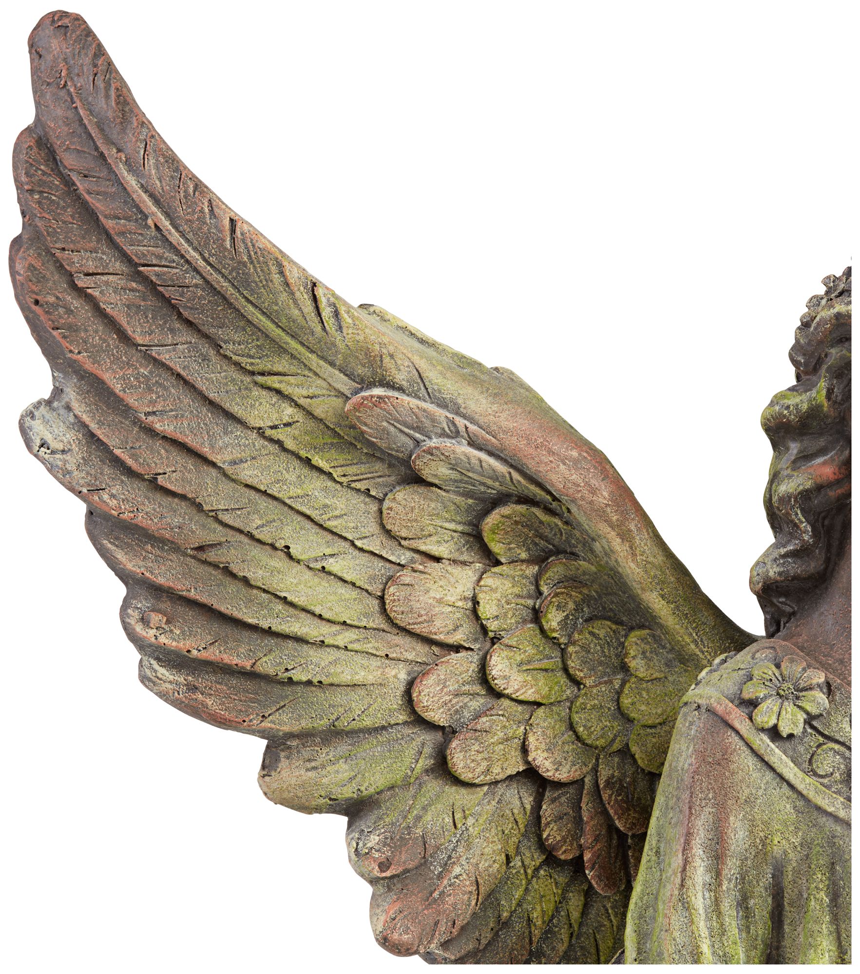 Angel 31" High Bronze and Green Moss Indoor-Outdoor Statue - #40T75 ...