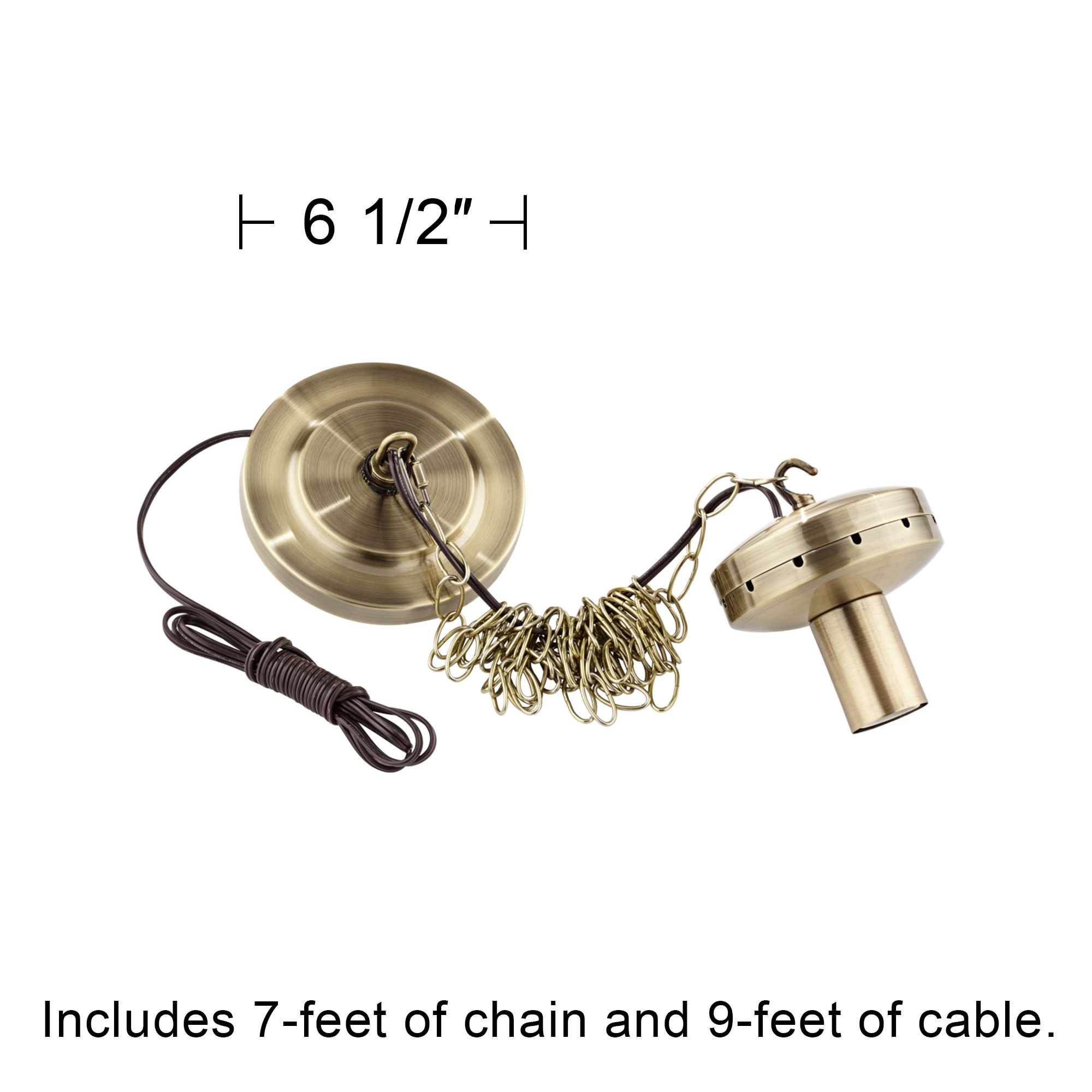 Antique Brass Hardwired DIY Pendant Light Adapter - #5T575 | Lamps Plus