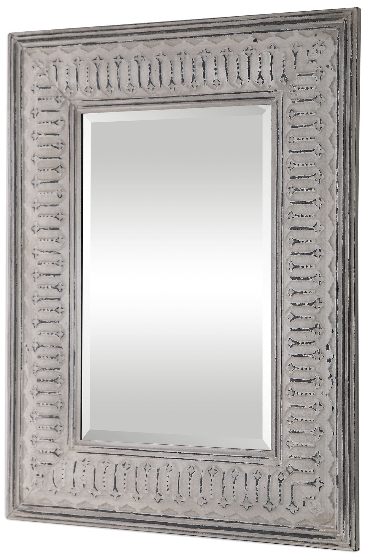 Argenton Distressed Ivory 30 3/4" x 40 1/4" Wall Mirror - #87M06 ...