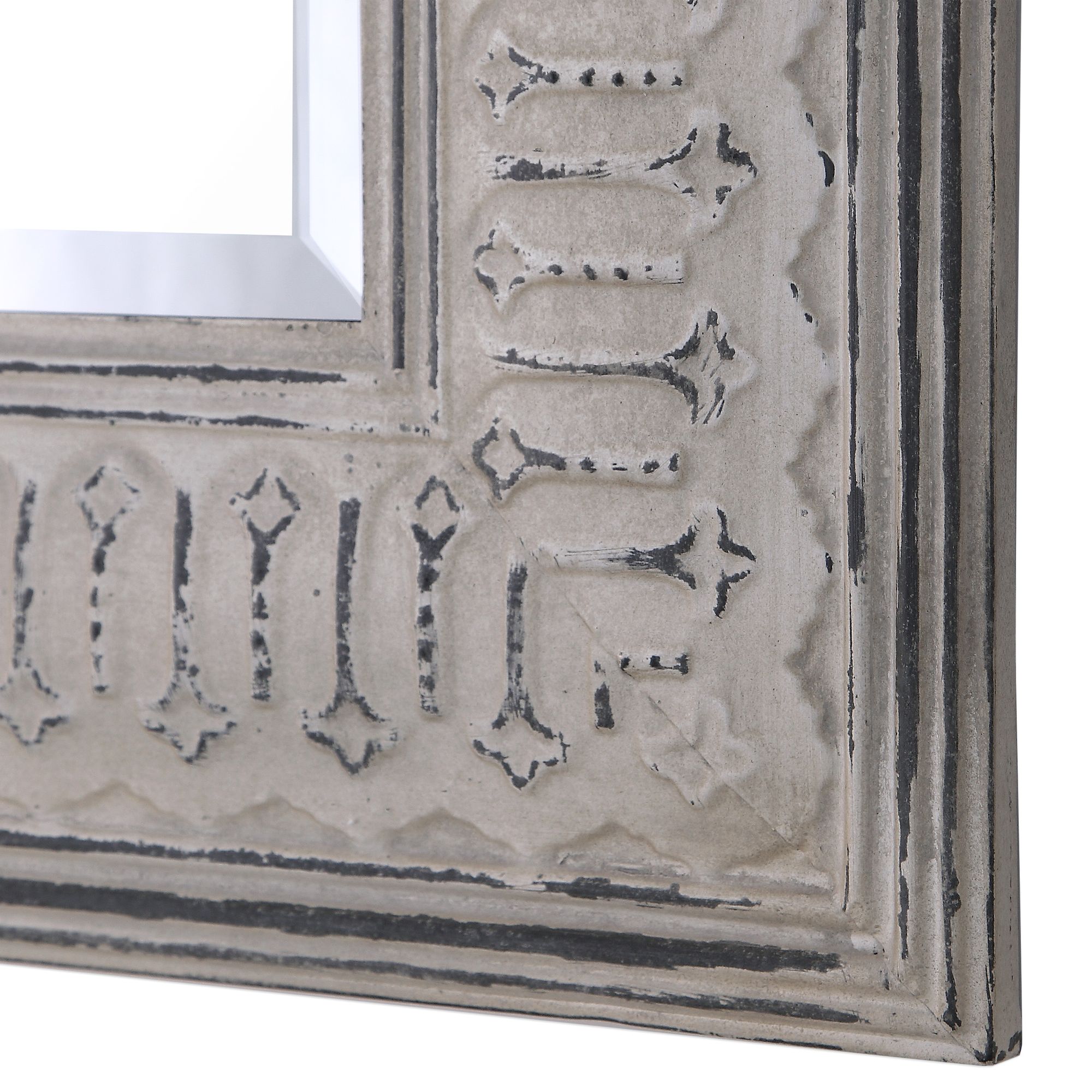 Argenton Distressed Ivory 30 3/4" x 40 1/4" Wall Mirror - #87M06 ...