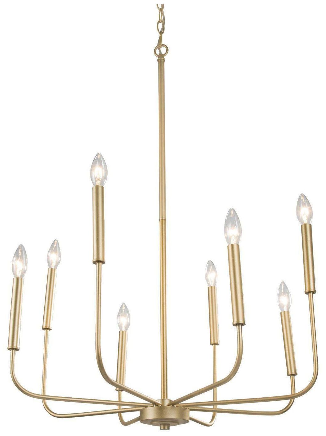Arlin 26" Wide Gold 8-Light Chandelier - #556D3 | Lamps Plus